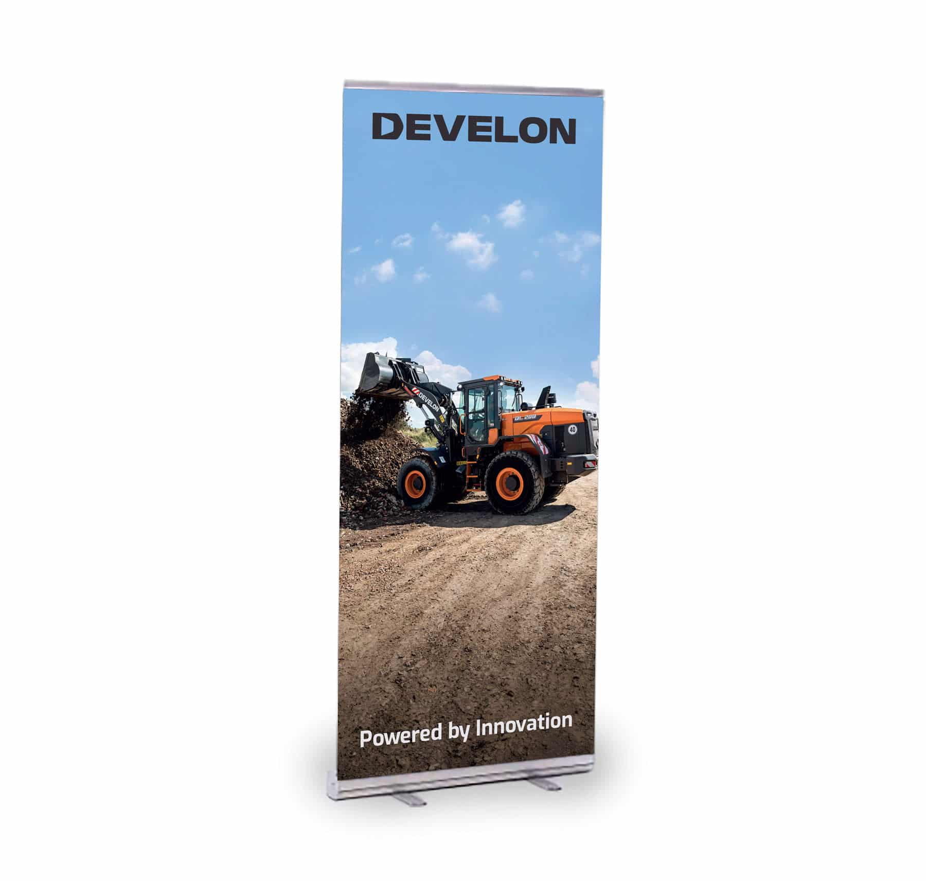 Roll-up Banner 85x200cm Wheel Loader – Develon Shop